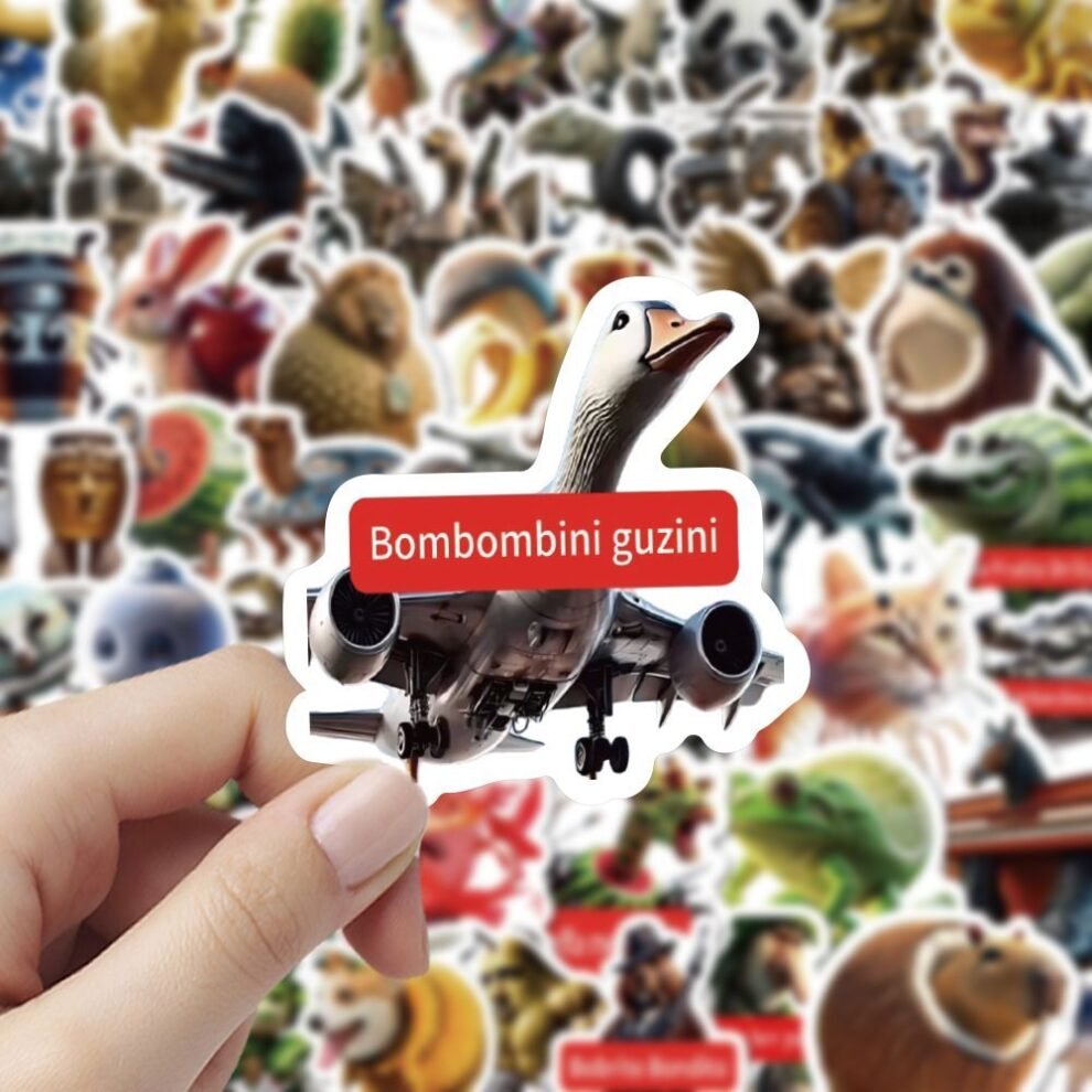 Italian Brainrot Stickers 100pcs - Italian Brainrot Merch Shop
